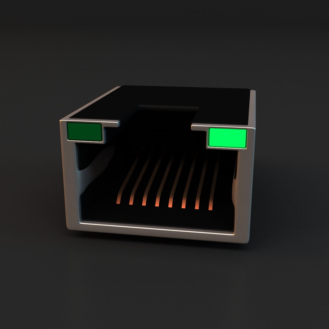 Computer Lan Port 3d Model