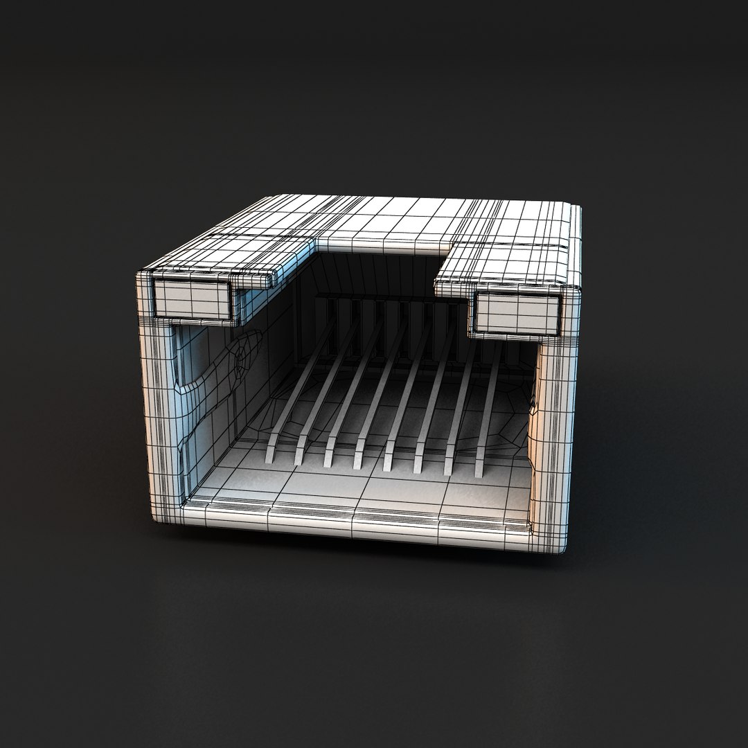 Computer Lan Port 3d Model