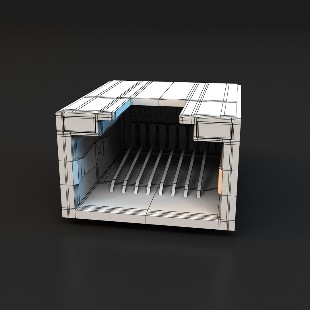 Computer Lan Port 3d Model