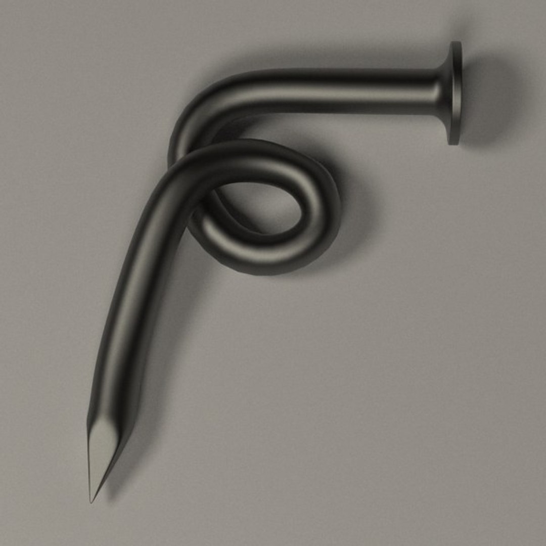 bended nail 3d model