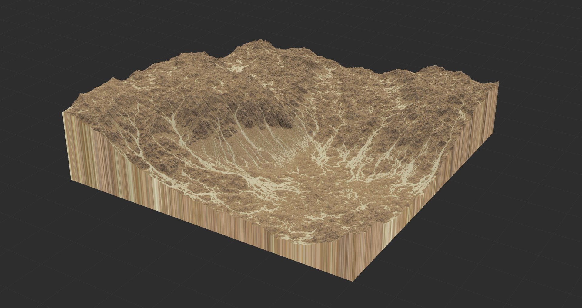 Sandy Mountain Terrain Environment 3D Model - TurboSquid 1950163