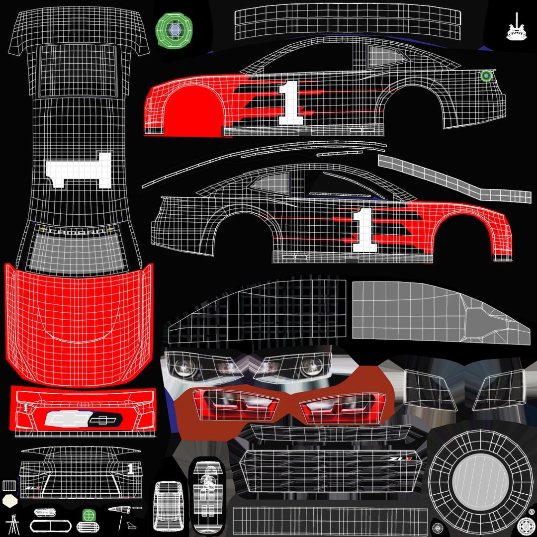 3D nascar race car chip - TurboSquid 1325348
