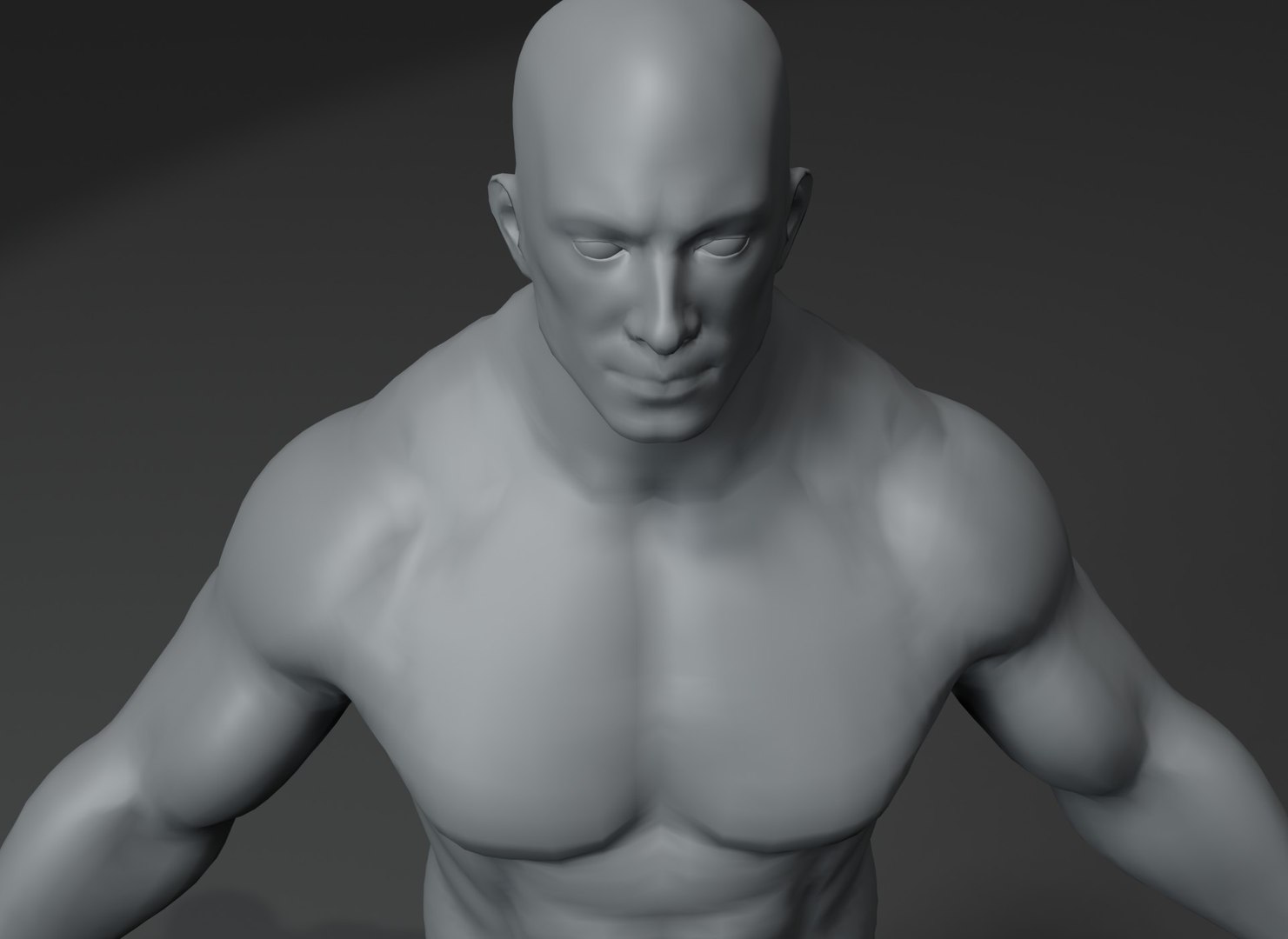 Strong Male Body Base Mesh Animated Rigged 3D Model 20k Polygons 3D ...