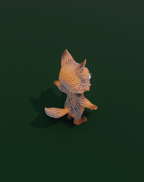 Kreskówka szary lis animowany model 3D Model 3D - TurboSquid 1849400