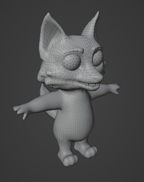 Kreskówka szary lis animowany model 3D Model 3D - TurboSquid 1849400