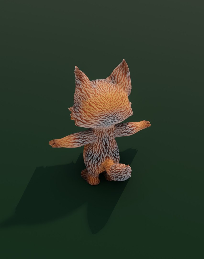 Cartoon Grey Fox Animated 3D Model 3D model - TurboSquid 1849400