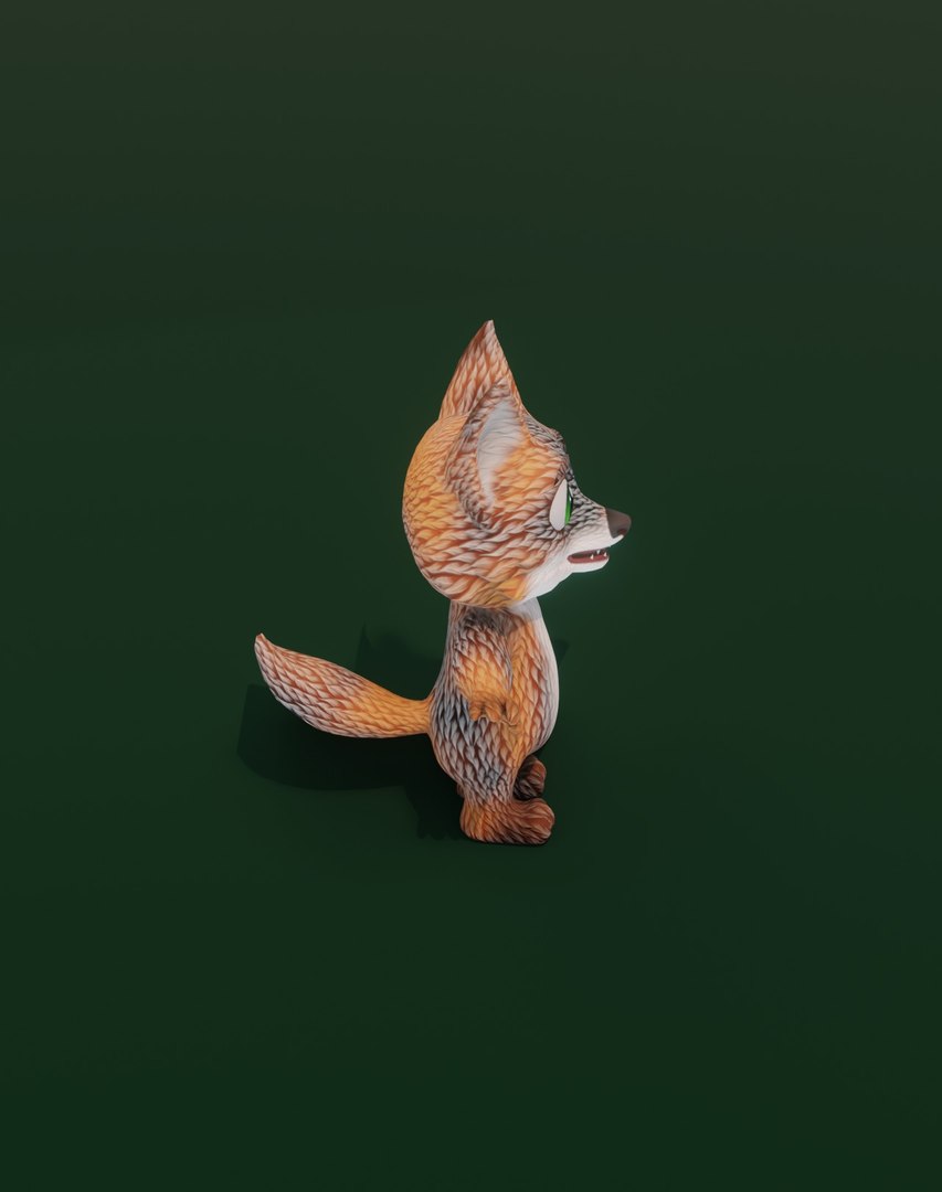 Cartoon Grey Fox Animated 3D Model 3D model - TurboSquid 1849400