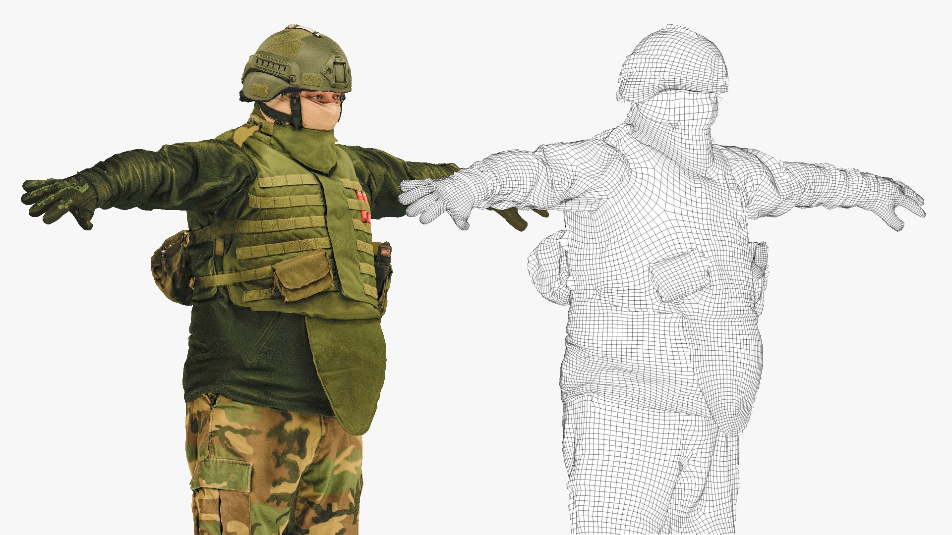 001184 Soldier In T Pose Lowpoly 3D - TurboSquid 1721380