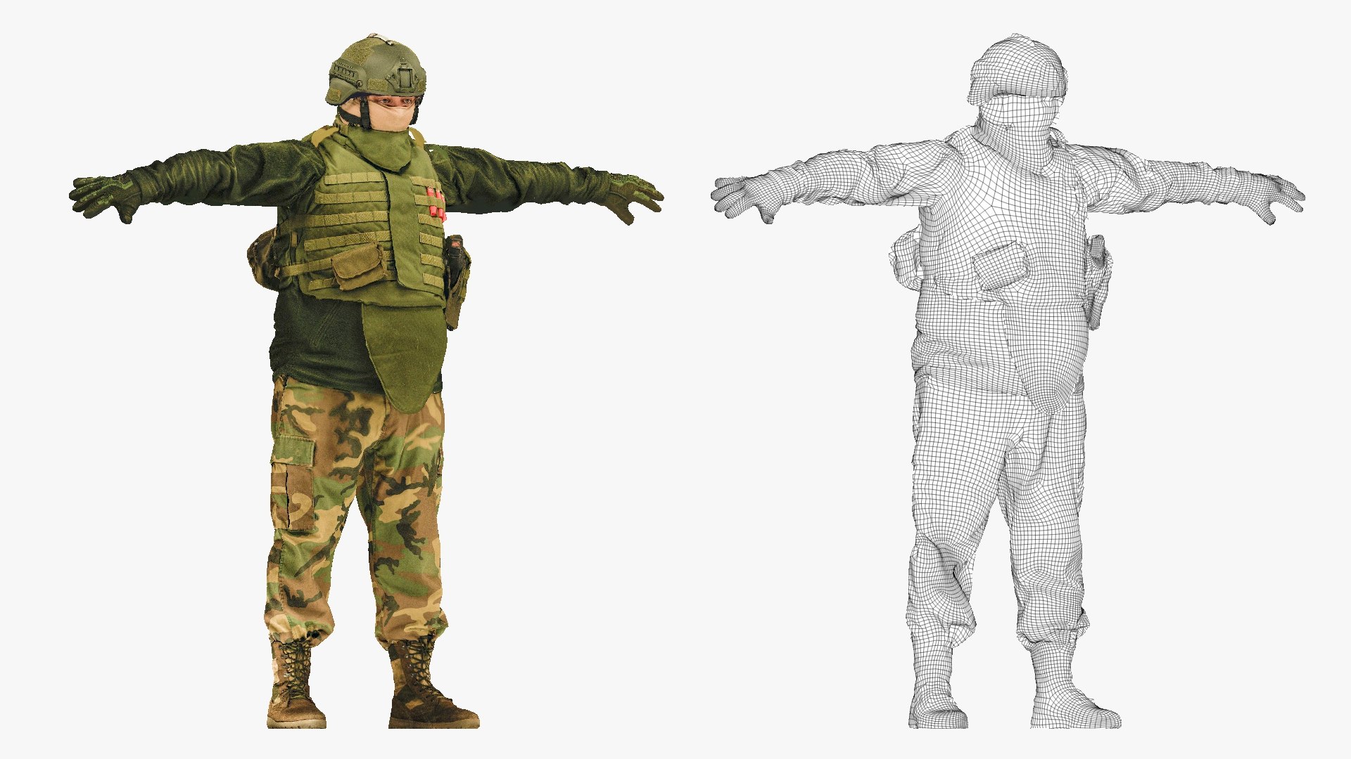 001184 Soldier In T Pose Lowpoly 3D - TurboSquid 1721380