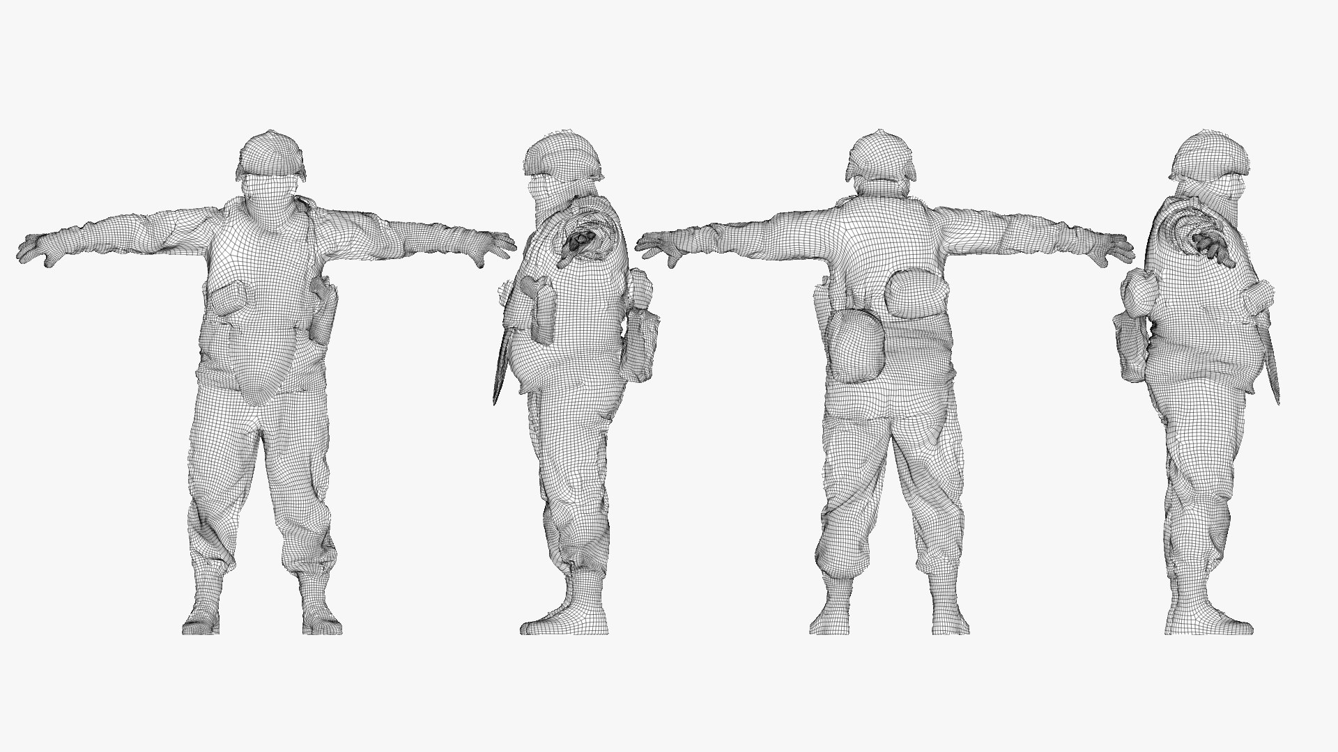 001184 Soldier In T Pose Lowpoly 3D - TurboSquid 1721380