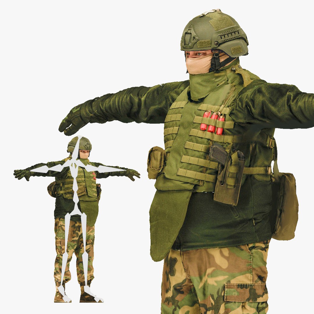 001184 Soldier In T Pose Lowpoly 3D - TurboSquid 1721380