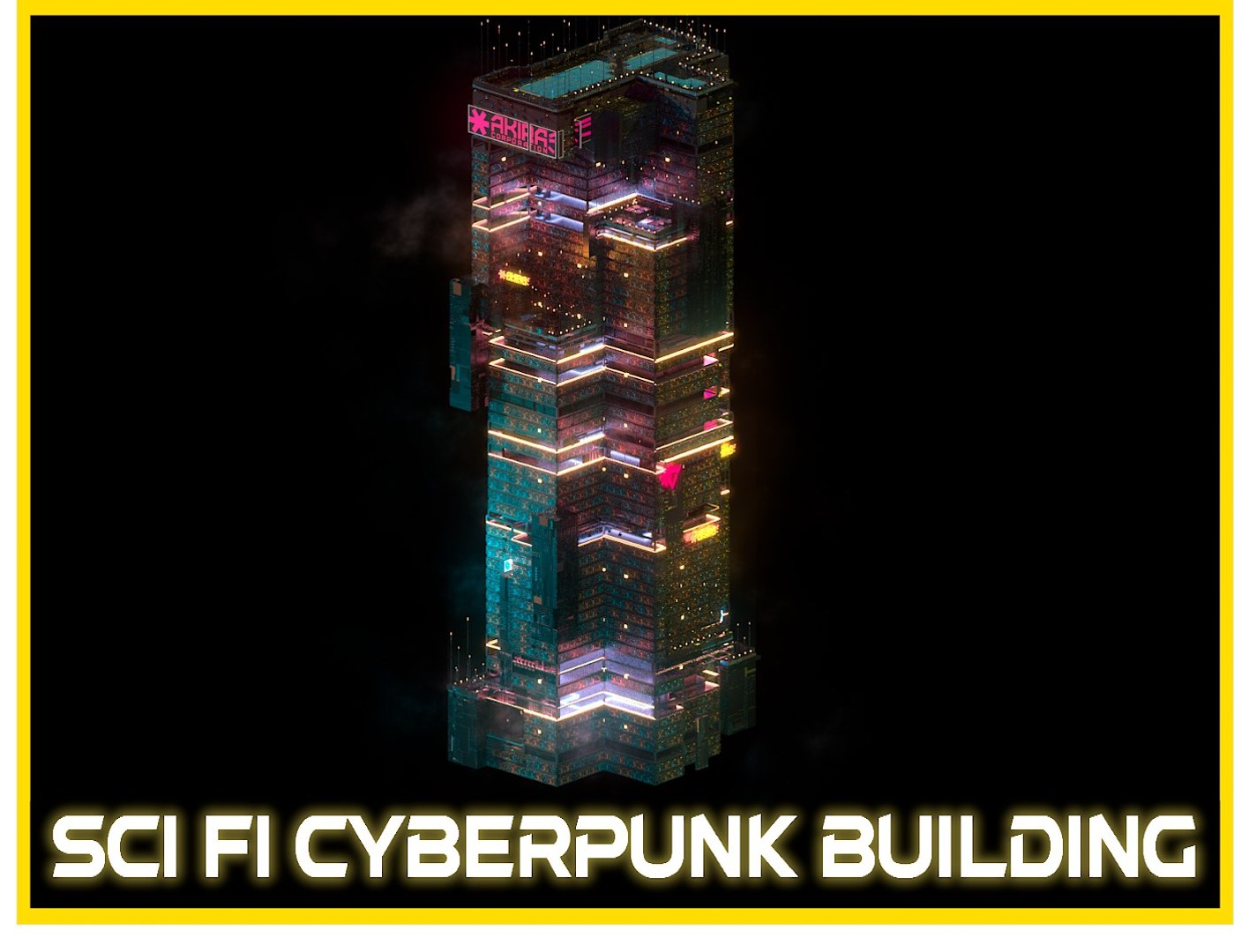 Sci-Fi Futuristic Cyberpunk Sci Fi City Building Skyscraper 08 Model ...