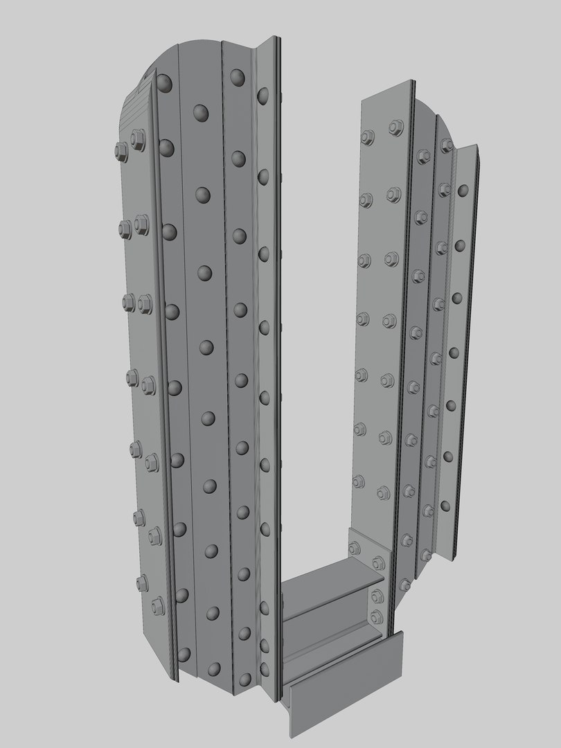 Steel Construction Font - Letter V 3D - TurboSquid 1894734