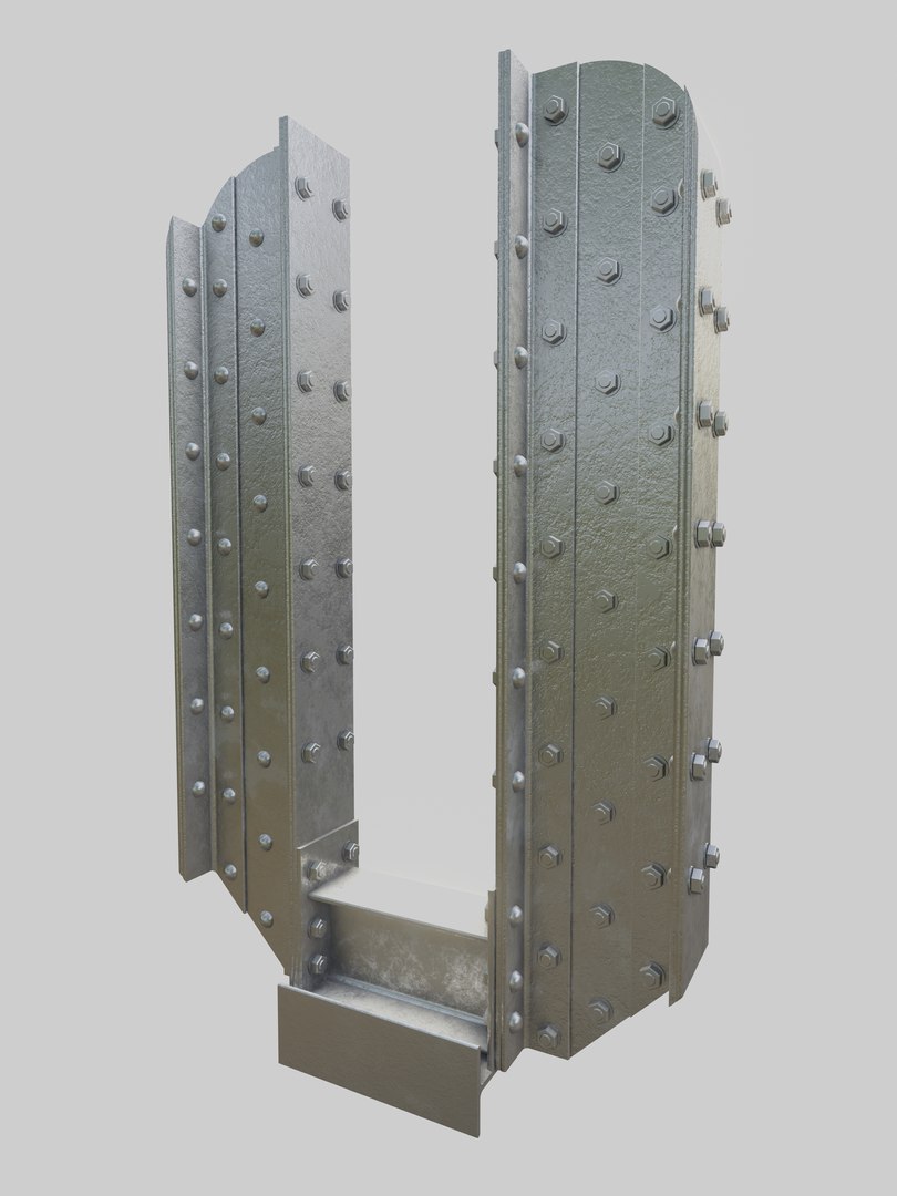 Steel Construction Font - Letter V 3D - TurboSquid 1894734