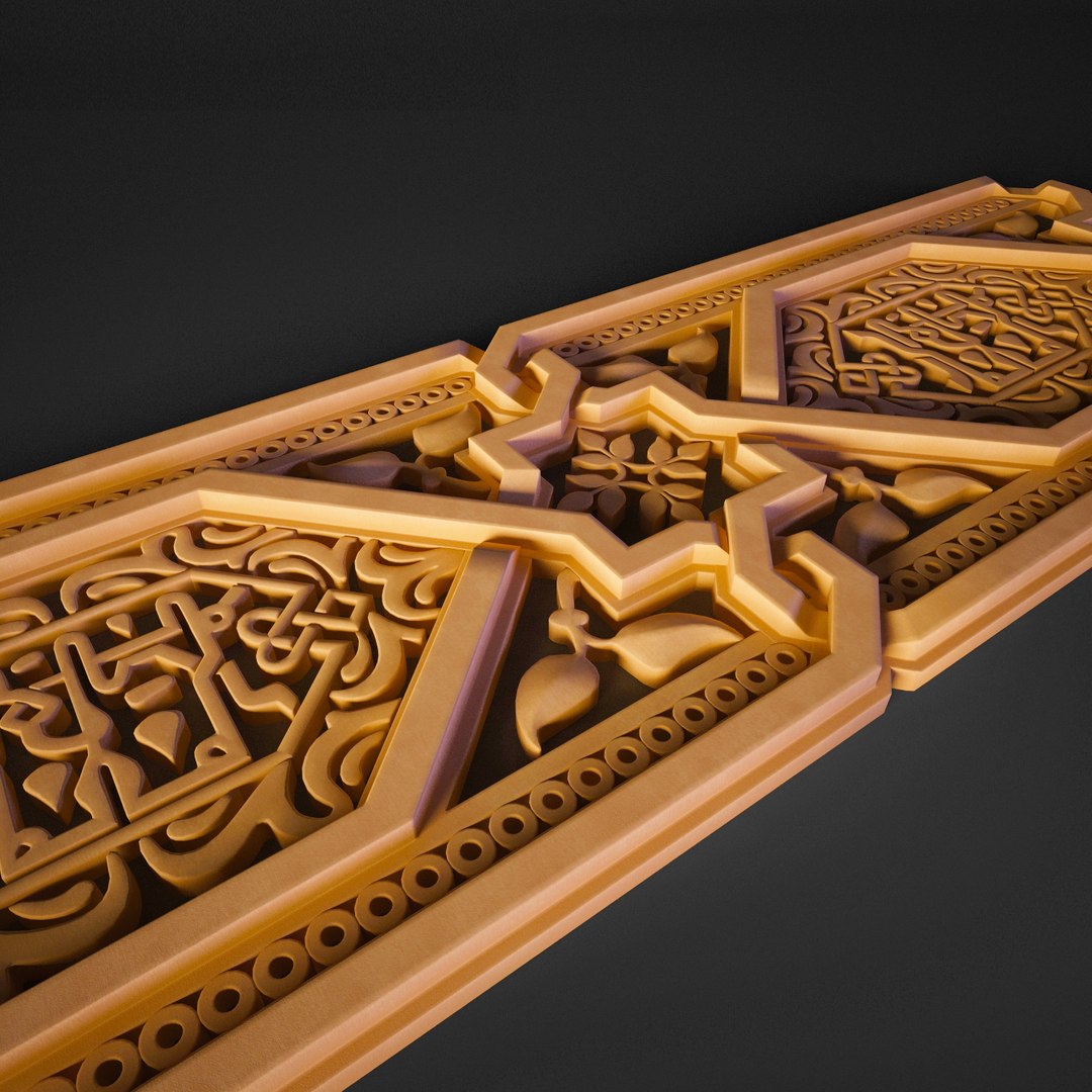 3D Arabic Wood Decor - TurboSquid 2020087