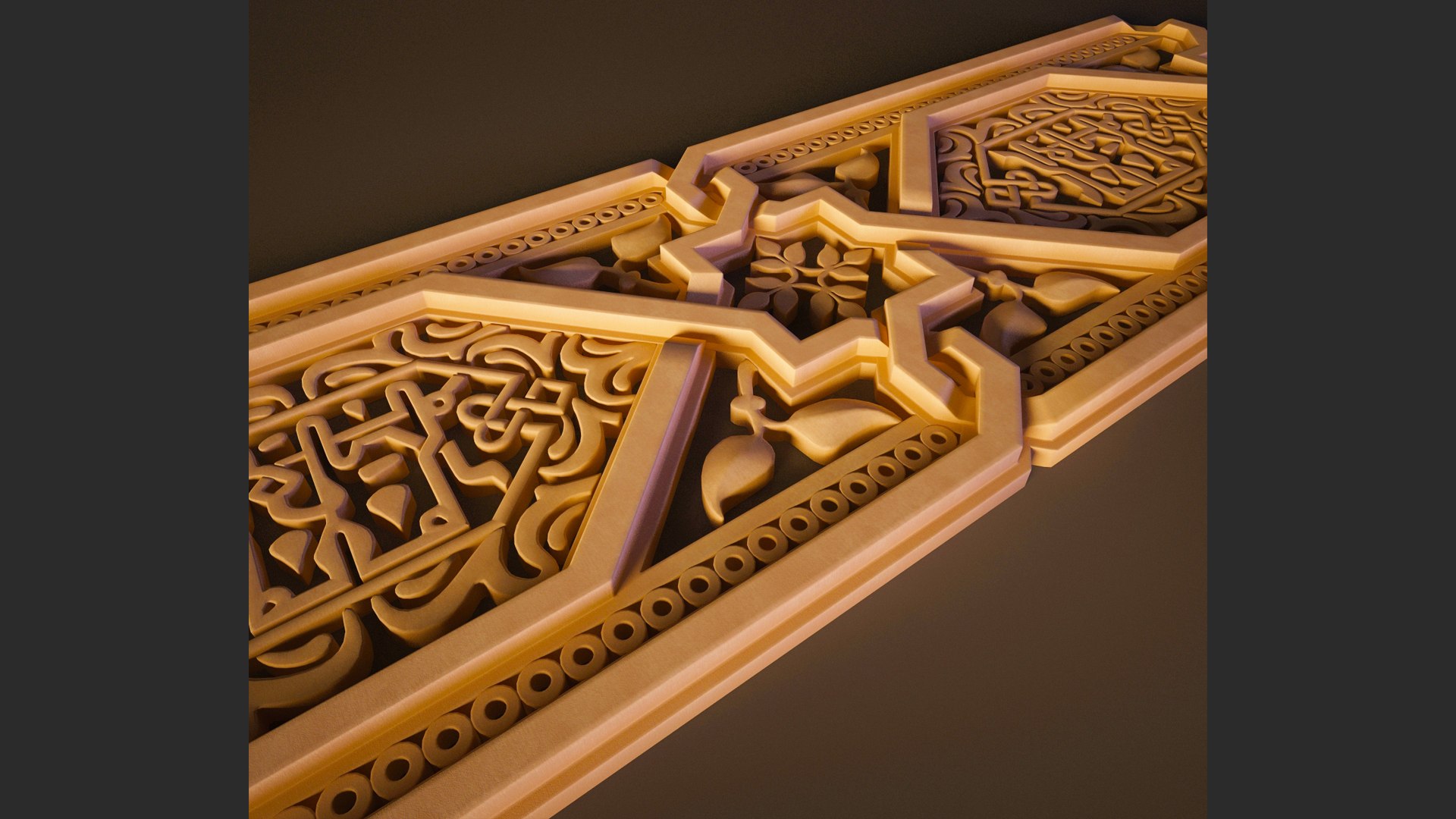 3D Arabic Wood Decor - TurboSquid 2020087