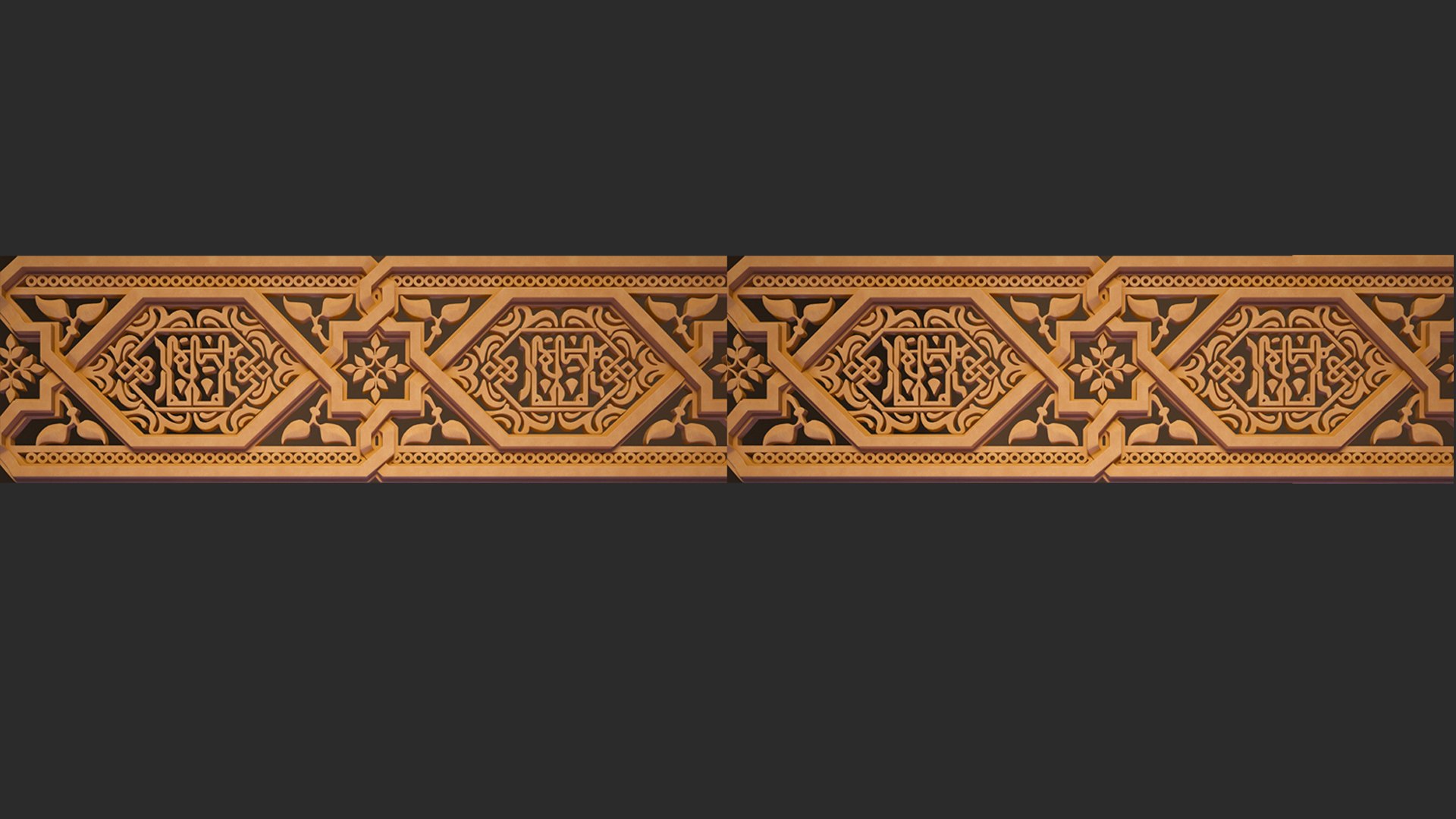 3D Arabic Wood Decor - TurboSquid 2020087