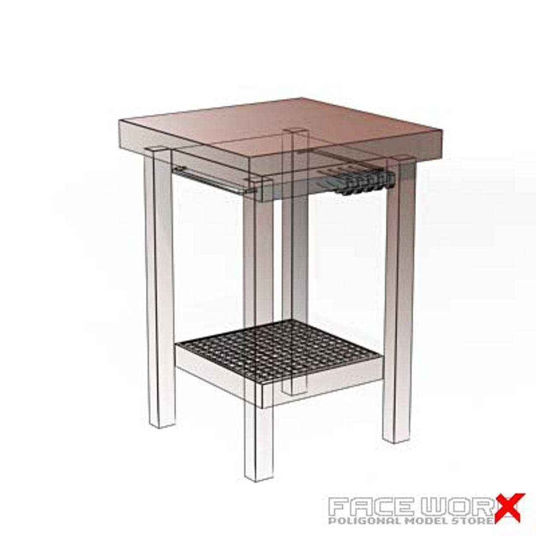 butcher table 3d max