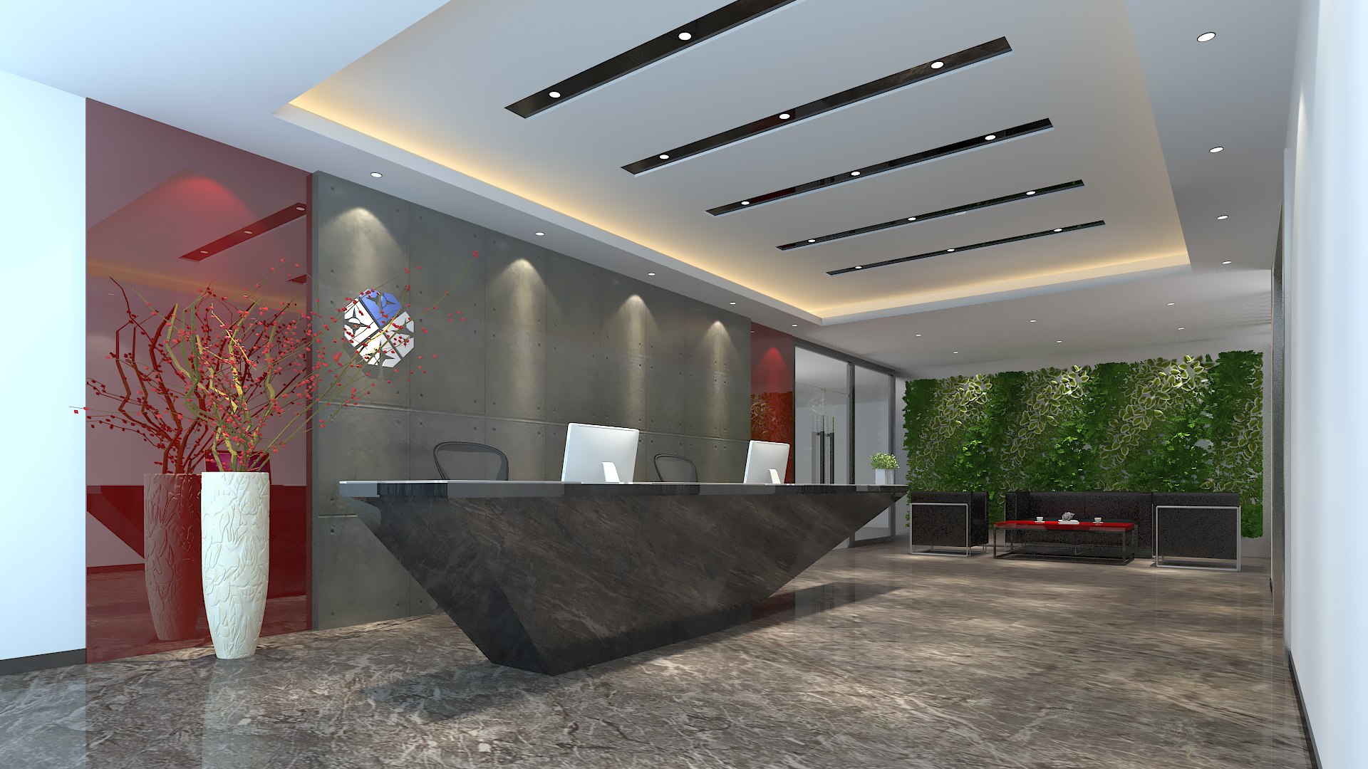 3D Reception Desk - TurboSquid 2227080