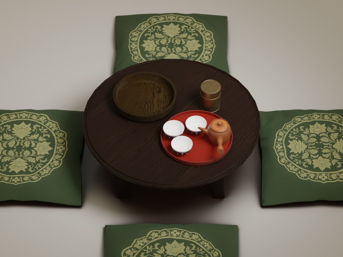 3D Low-Poly Japanese Tea Set - TurboSquid 2026037