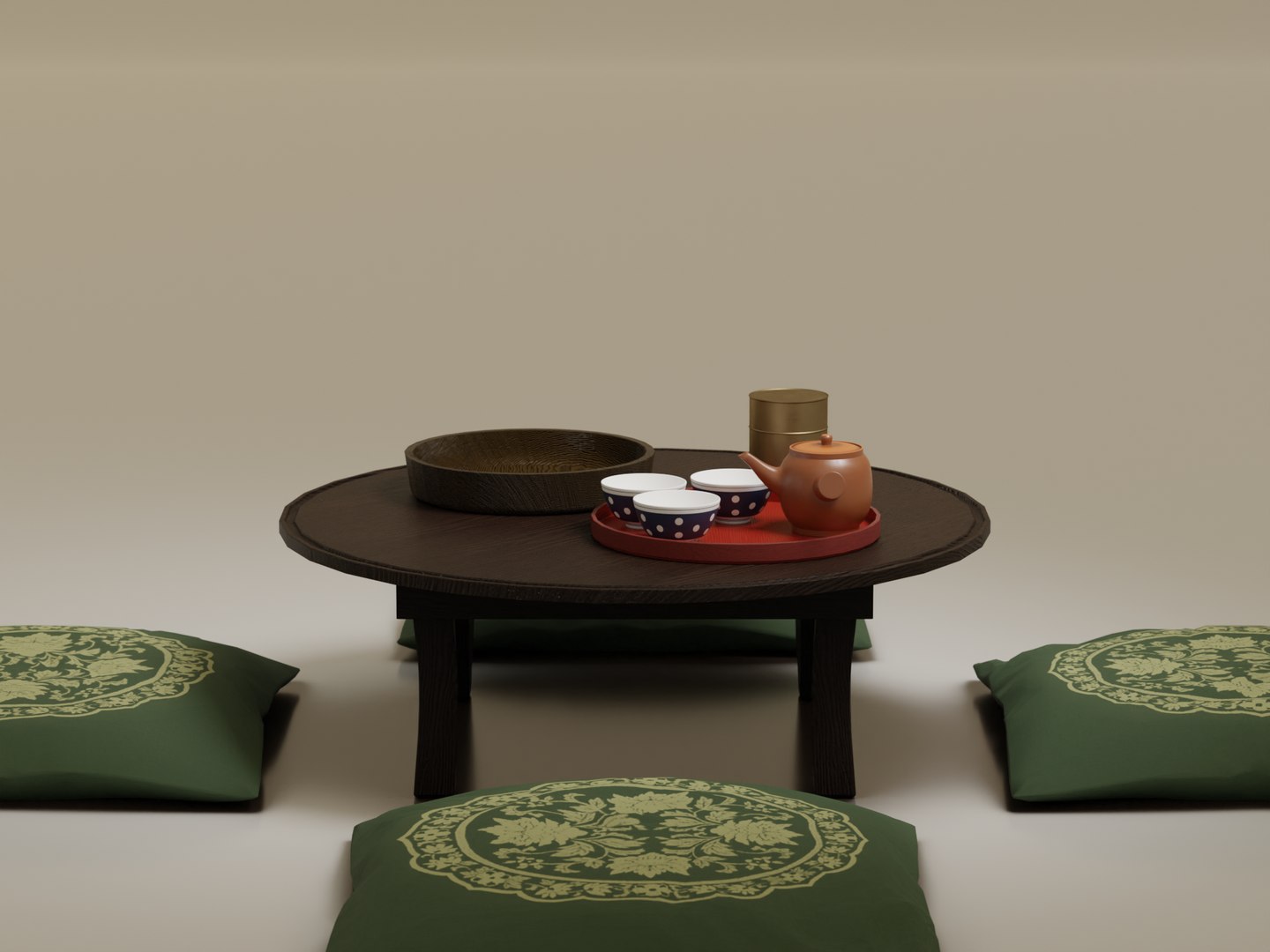 3D Low-Poly Japanese Tea Set - TurboSquid 2026037