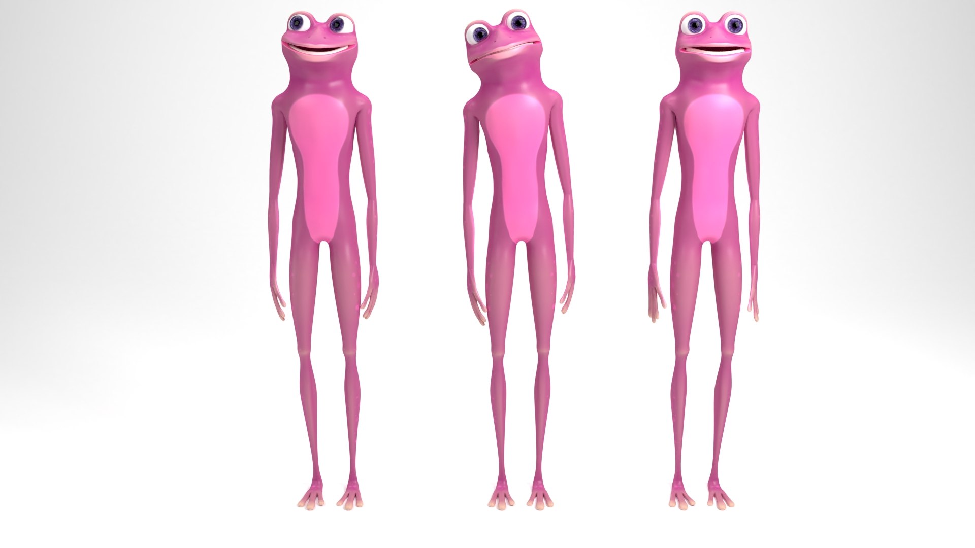 Rigged Cartoon Frog 3D Model - TurboSquid 1485569
