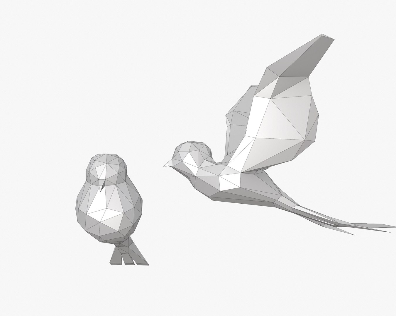 3D Cartoon Birds -LOW POLY - TurboSquid 1942437