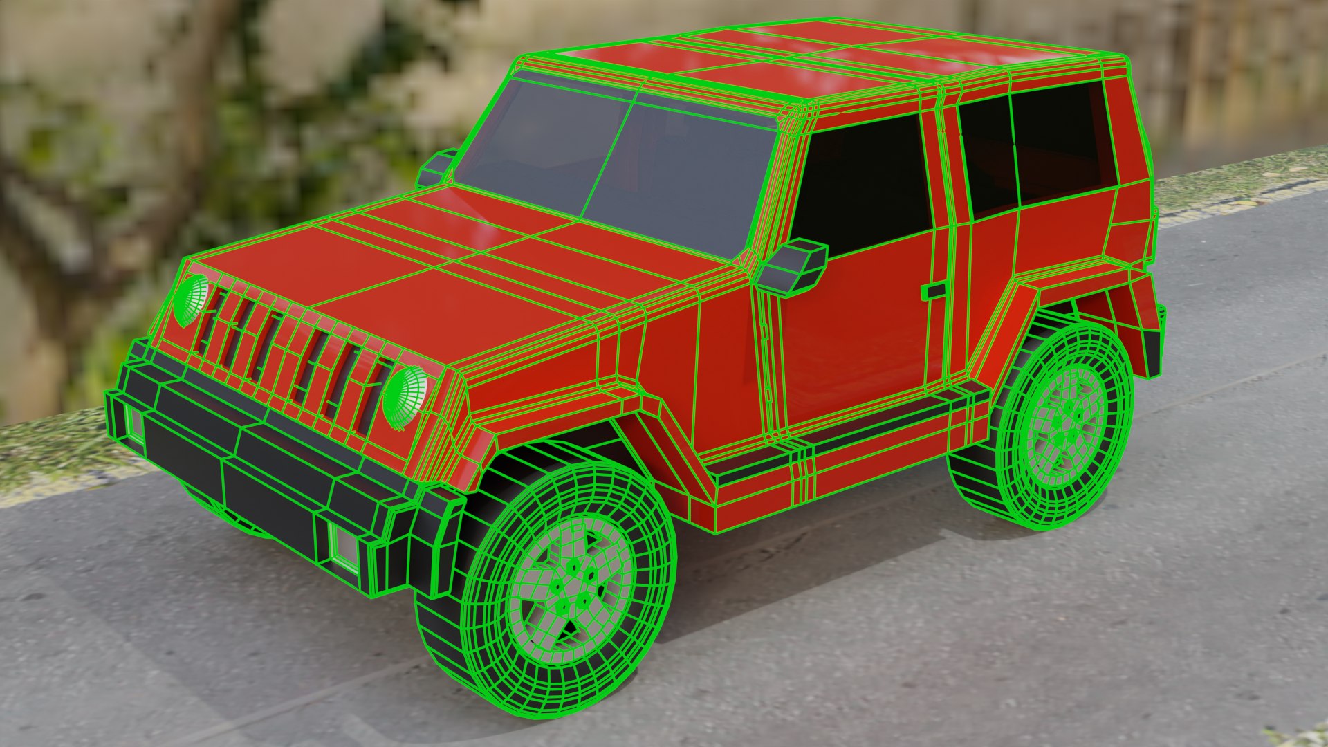 3D Model Jeep Wrangler Rubicon - Low Poly - TurboSquid 2089101
