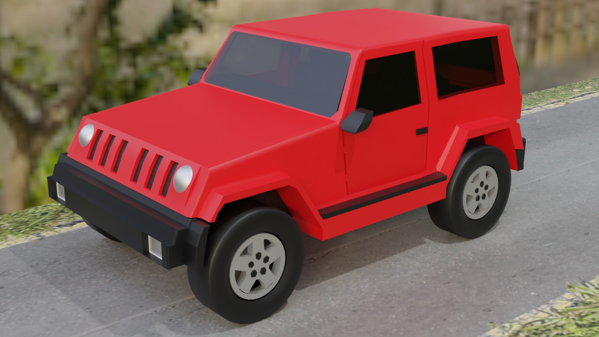 3D Model Jeep Wrangler Rubicon - Low Poly - TurboSquid 2089101