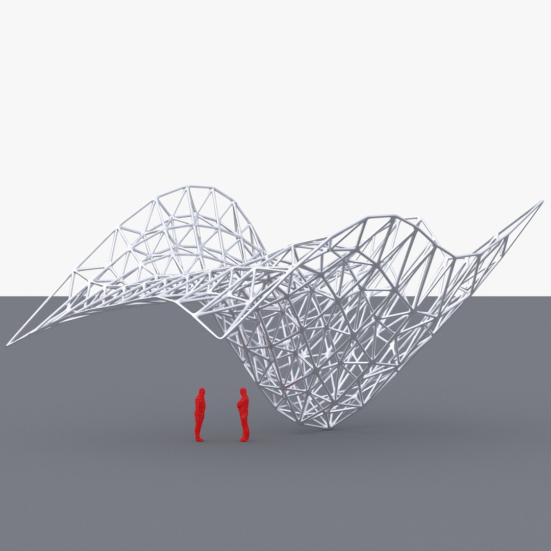 Parametric Steel Frame Canopy 02 Model - TurboSquid 2412468