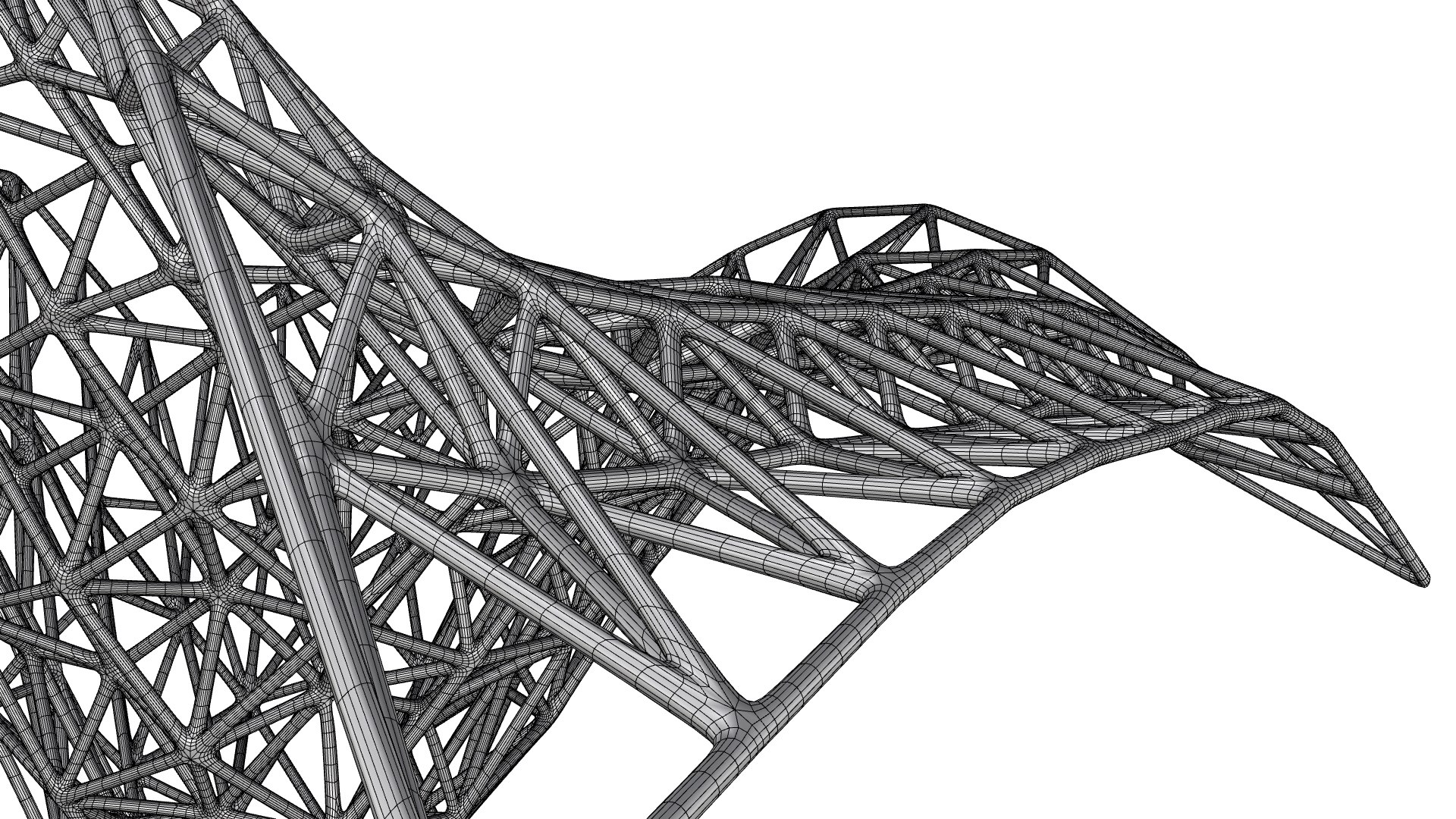 Parametric Steel Frame Canopy 02 Model - TurboSquid 2412468