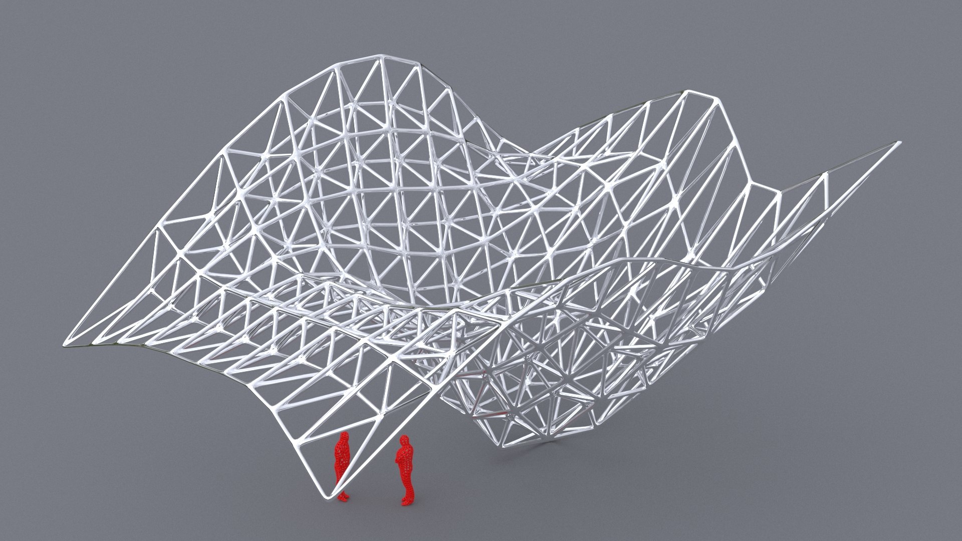 Parametric Steel Frame Canopy 02 Model - TurboSquid 2412468