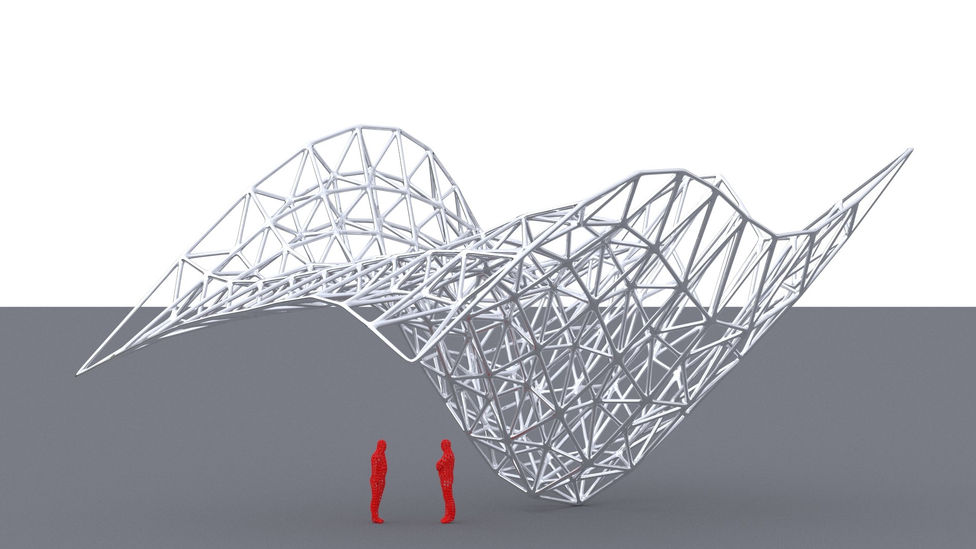 Parametric Steel Frame Canopy 02 Model - TurboSquid 2412468