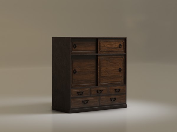 Low-Poly Japanese Traditional Chest 3D - TurboSquid 2005032