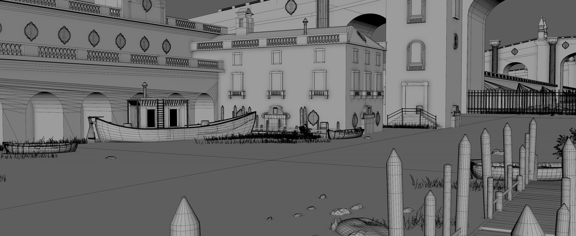 Fantasy Town Water 3D Model - TurboSquid 1343102