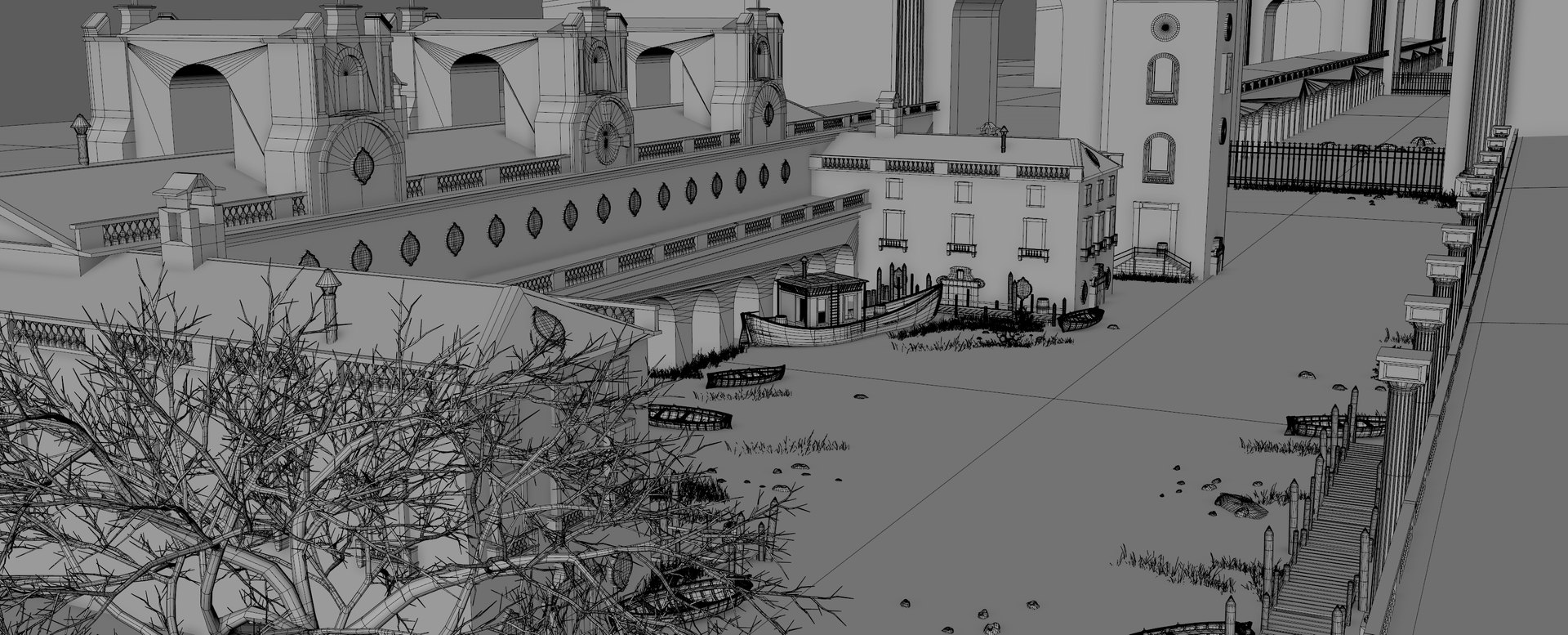 Fantasy Town Water 3D Model - TurboSquid 1343102