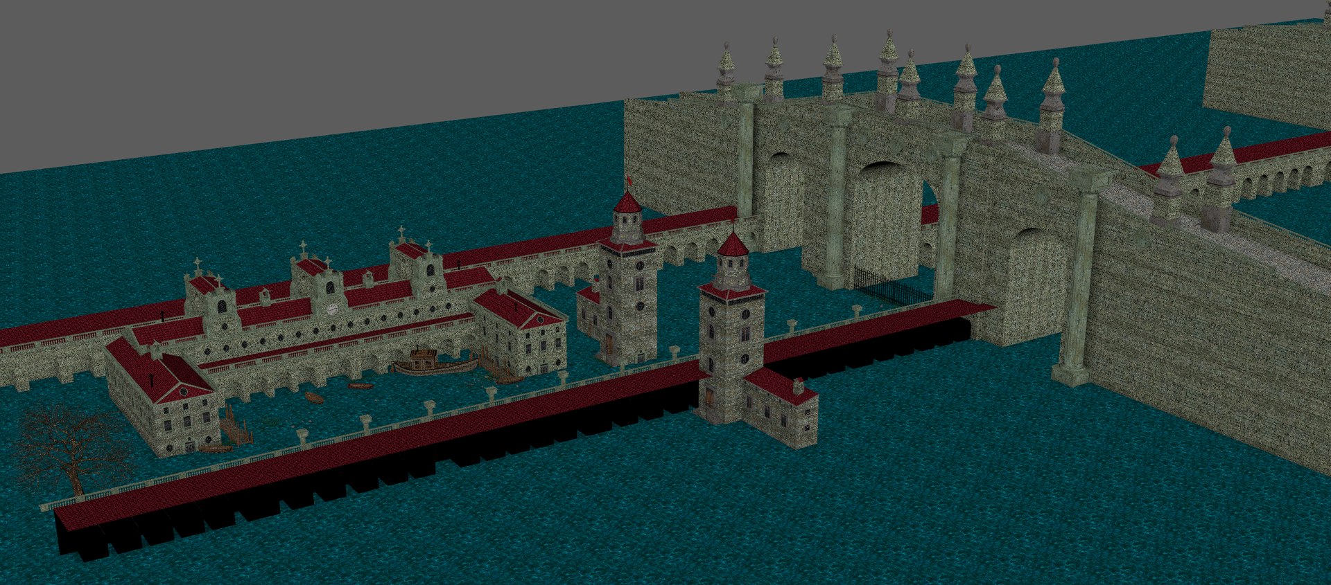 Fantasy Town Water 3D Model - TurboSquid 1343102