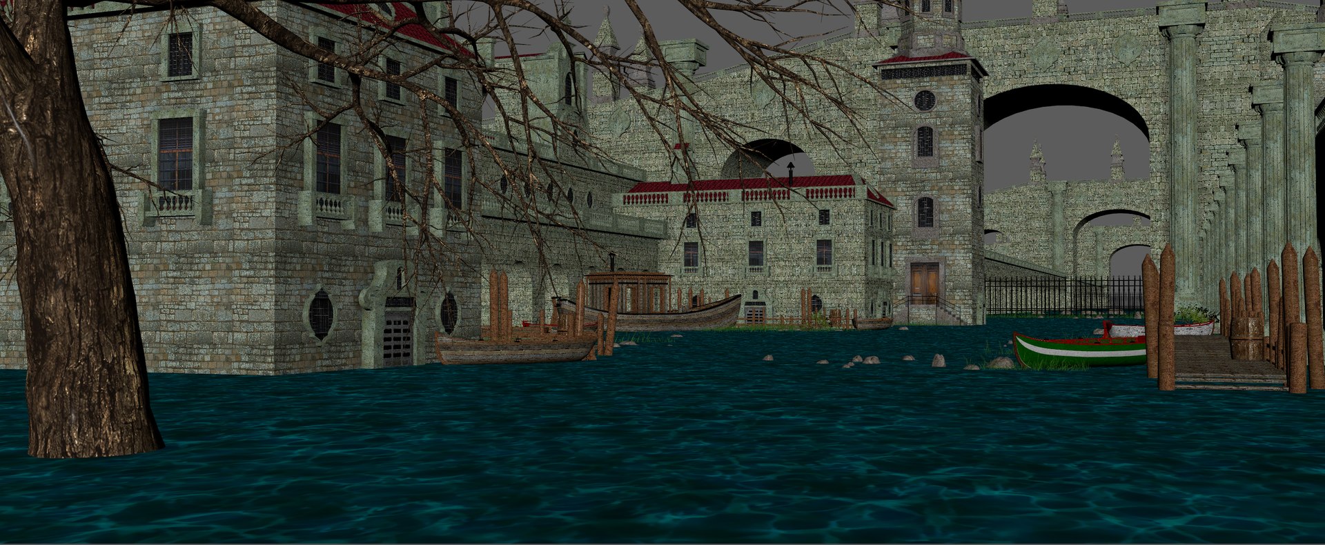 Fantasy Town Water 3D Model - TurboSquid 1343102