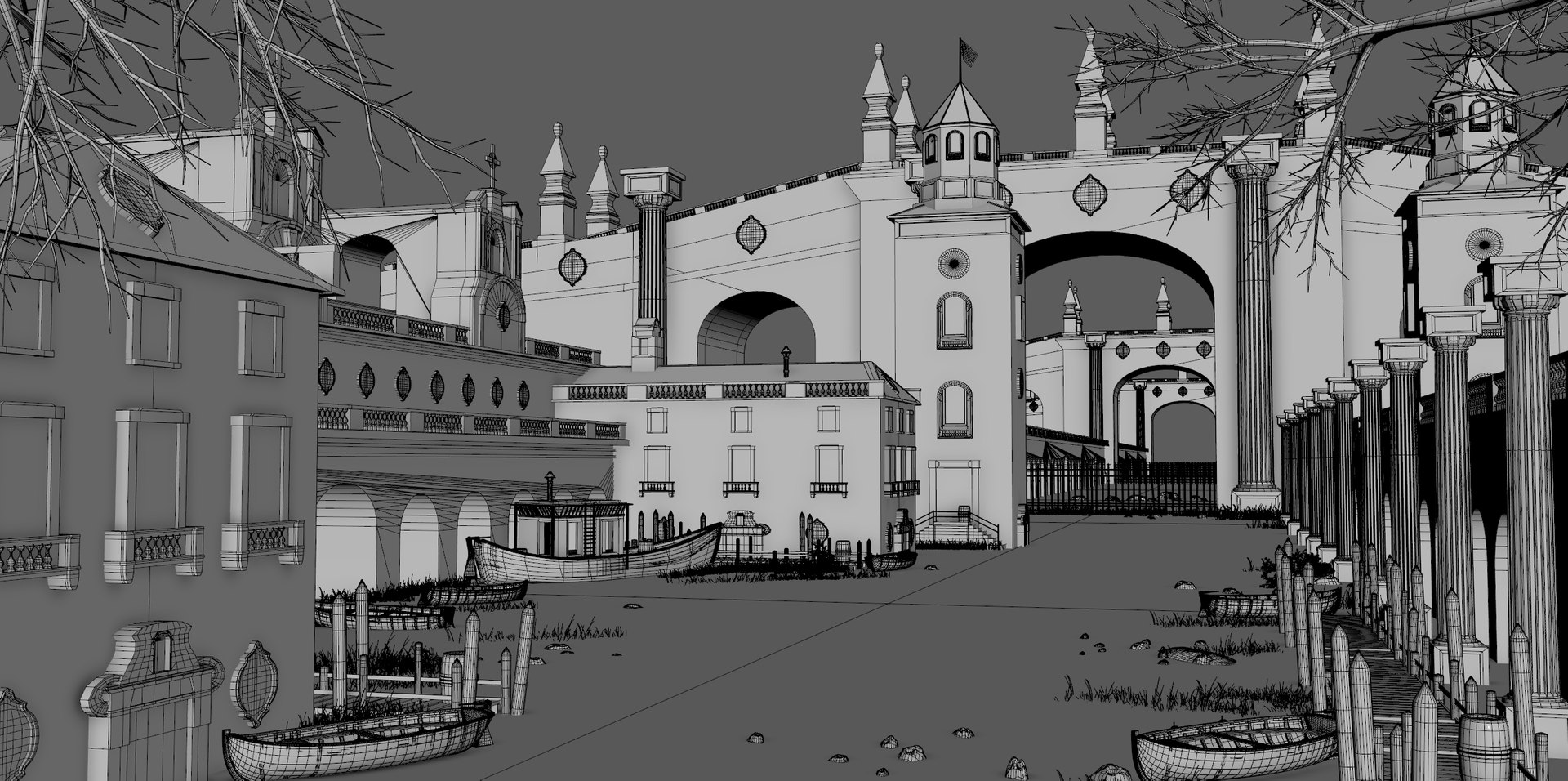 Fantasy Town Water 3D Model - TurboSquid 1343102