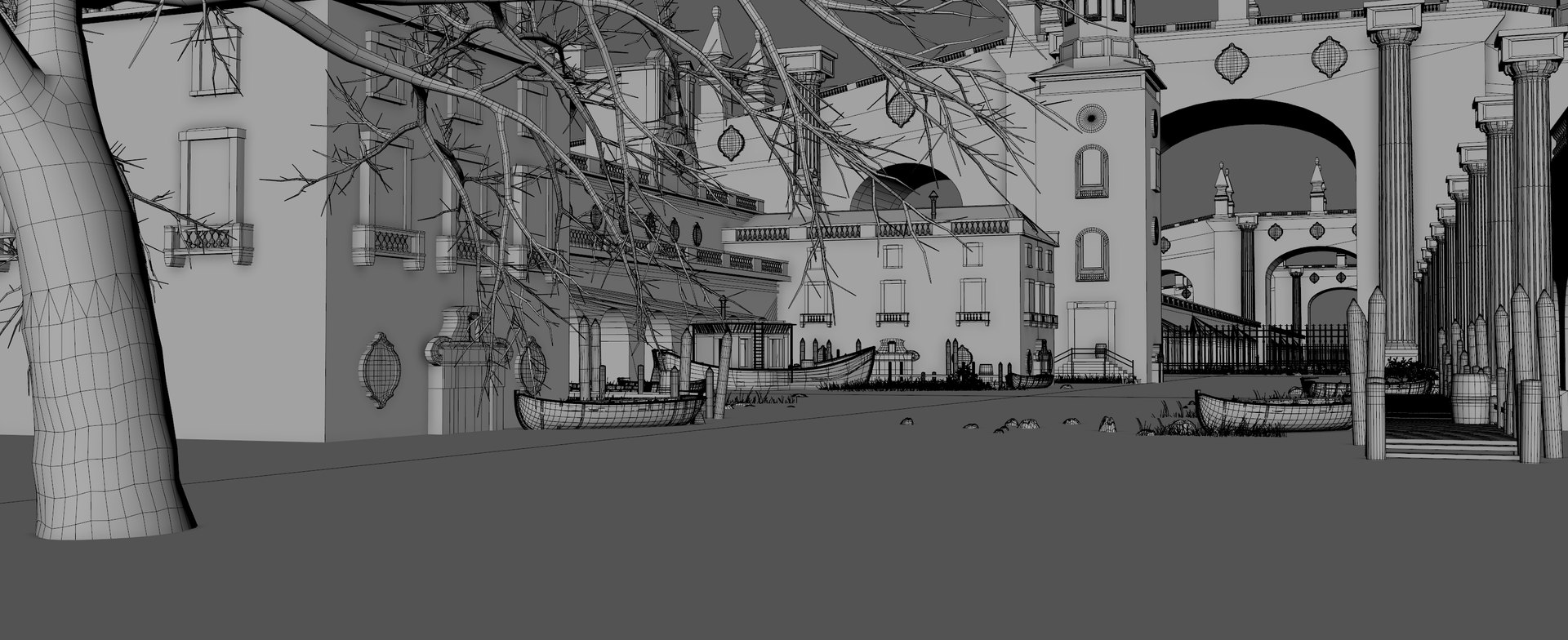 Fantasy Town Water 3D Model - TurboSquid 1343102