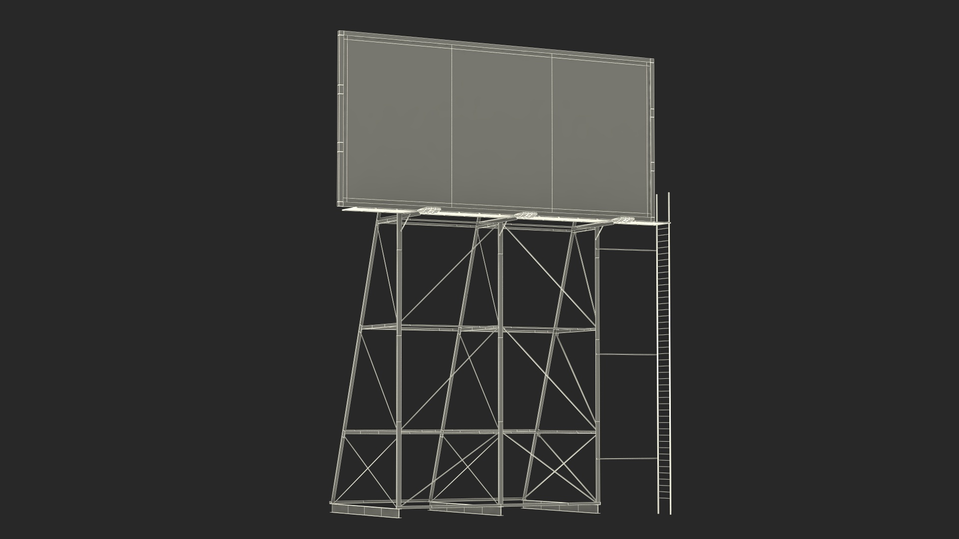 Outdoor Advertising Billboard Structure 3D Model - TurboSquid 2229459