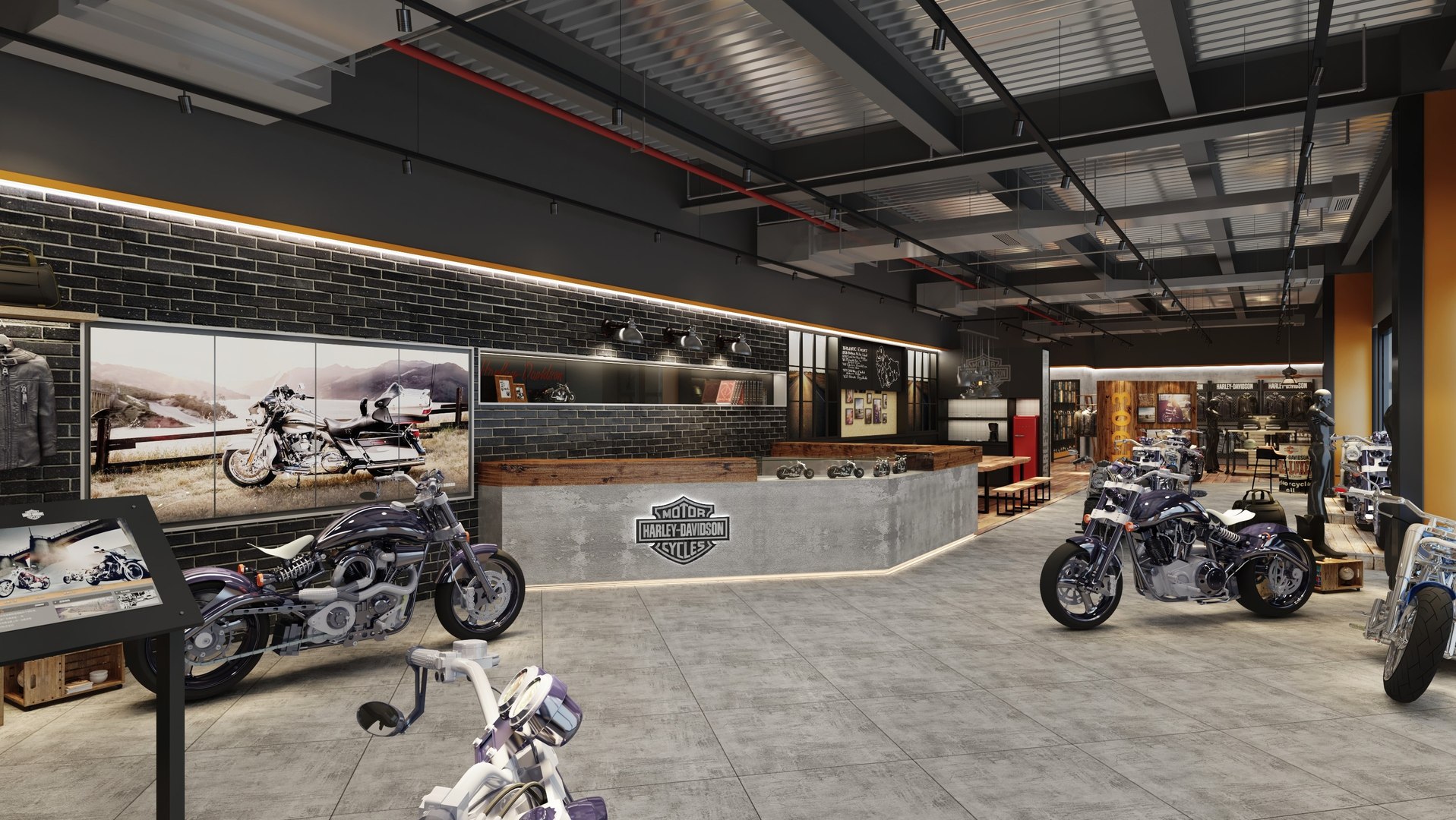 3D Model Motorcycle Sales Showroom - TurboSquid 2208694