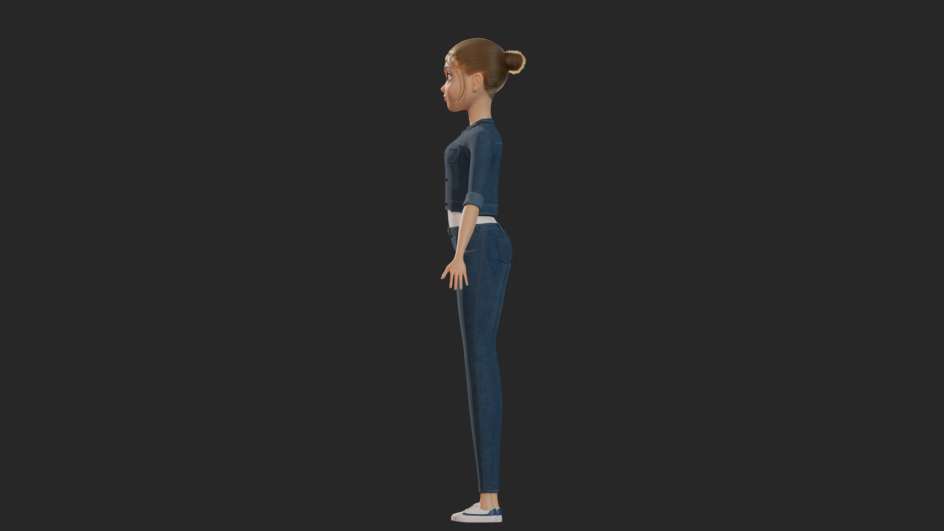 White Female Cartoon Character Michelle 3D model - TurboSquid 2111905