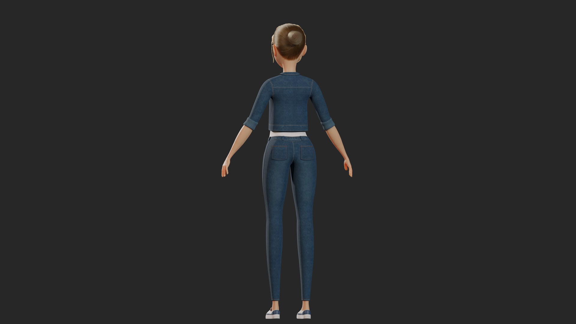 White Female Cartoon Character Michelle 3D model - TurboSquid 2111905