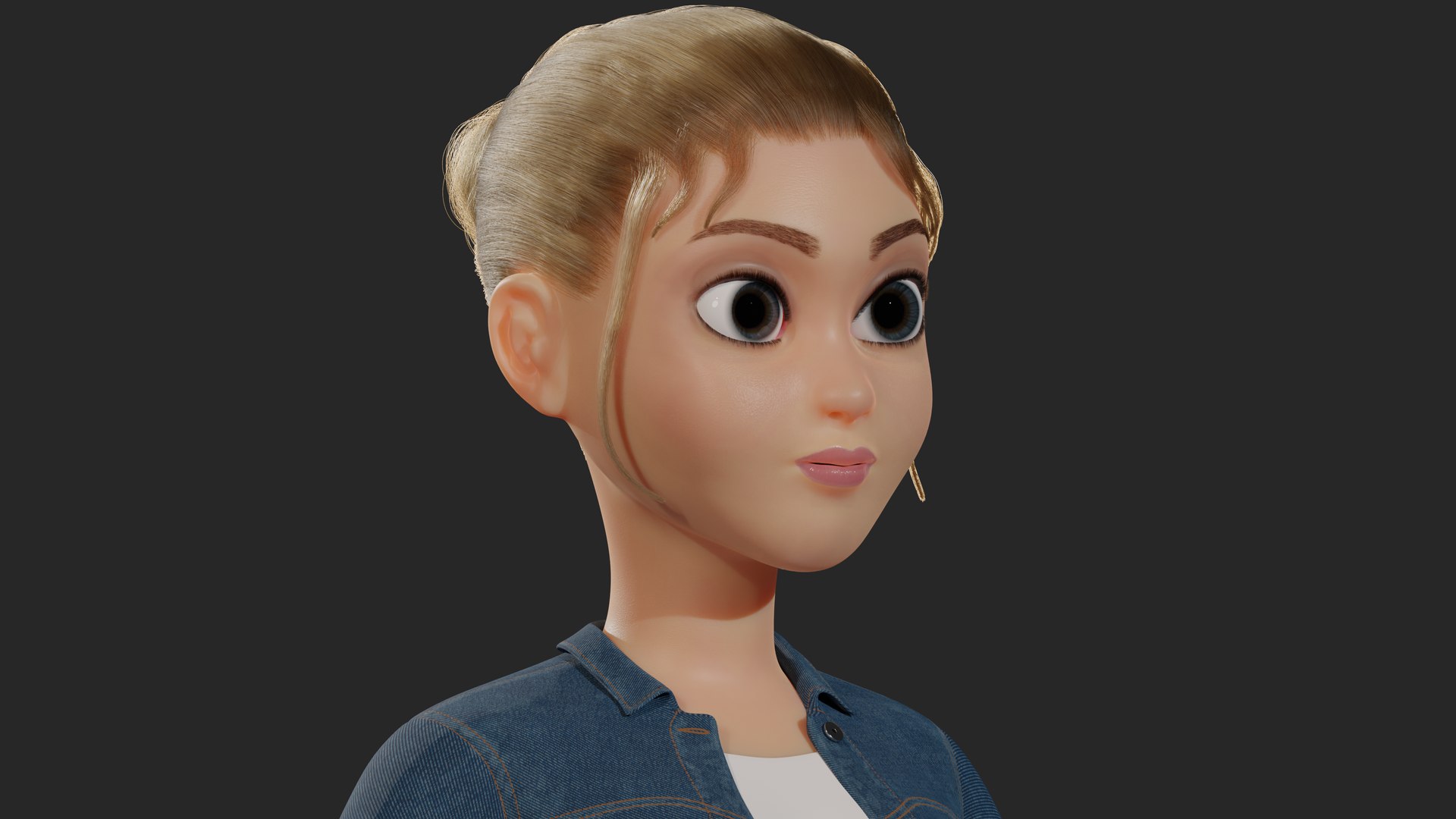 White Female Cartoon Character Michelle 3D Model - TurboSquid 2111905