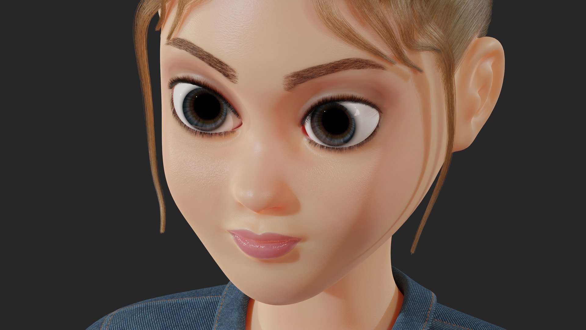 White Female Cartoon Character Michelle 3D Model - TurboSquid 2111905
