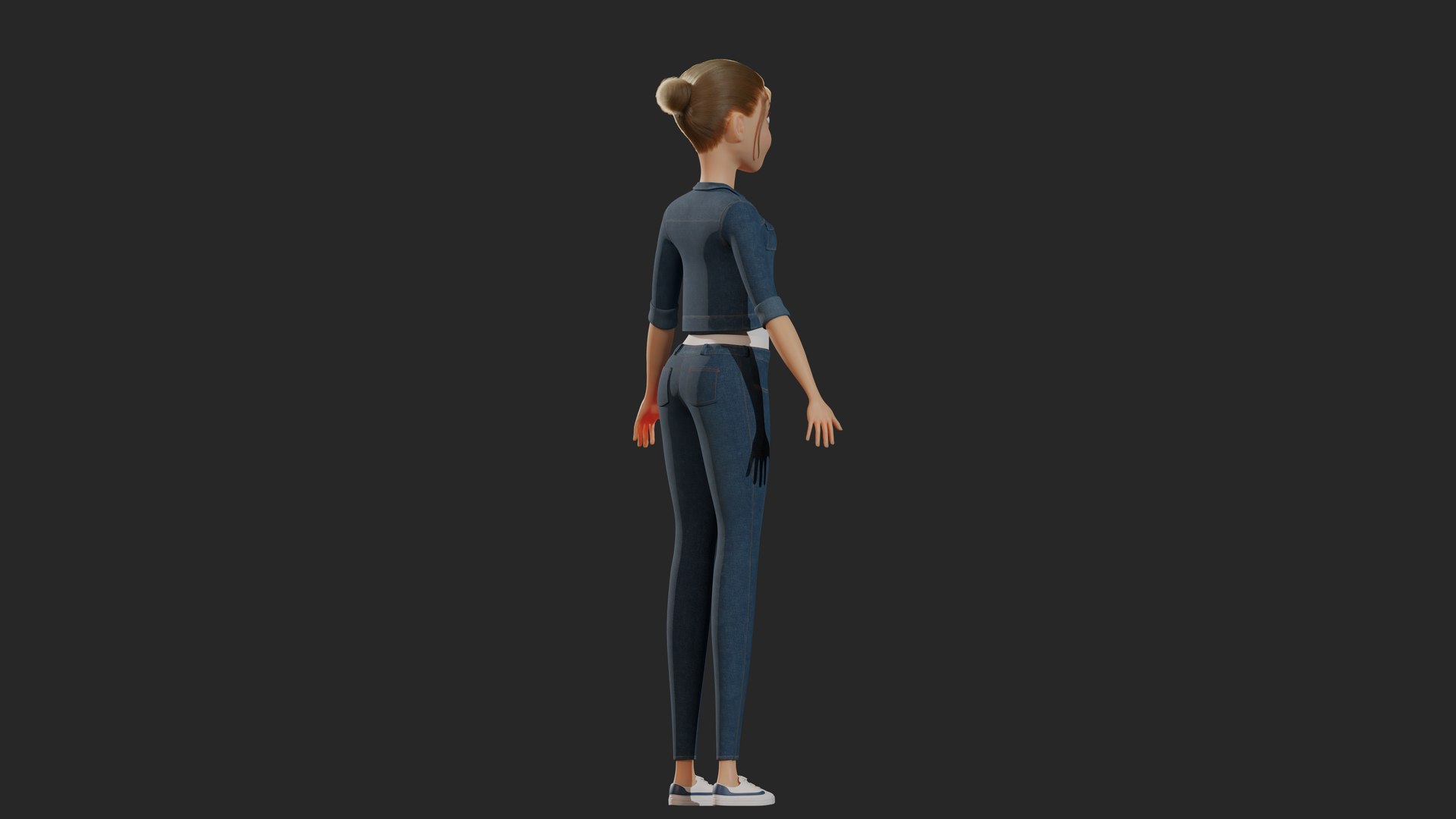 White Female Cartoon Character Michelle 3D model - TurboSquid 2111905