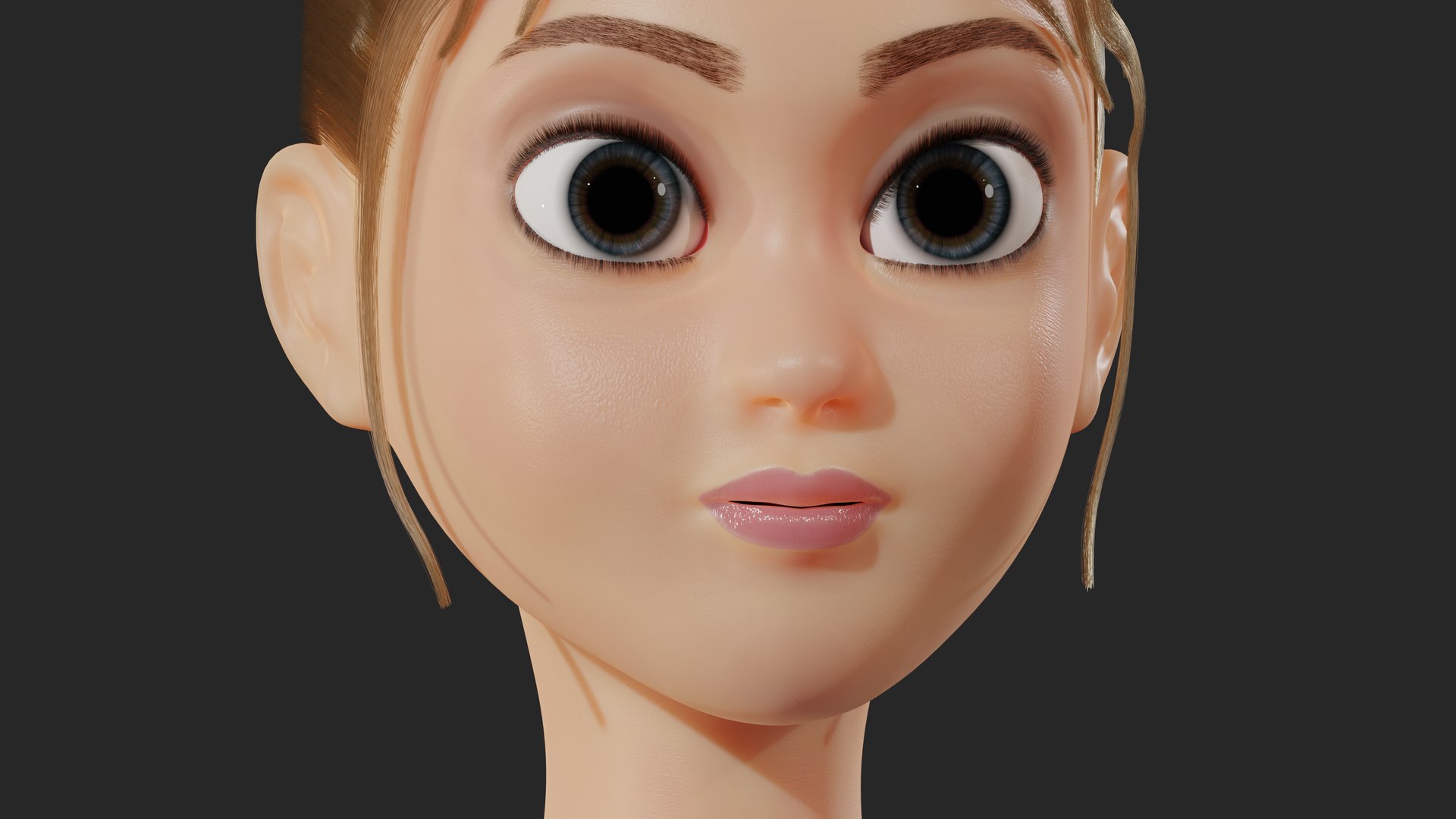 White Female Cartoon Character Michelle 3D Model - TurboSquid 2111905
