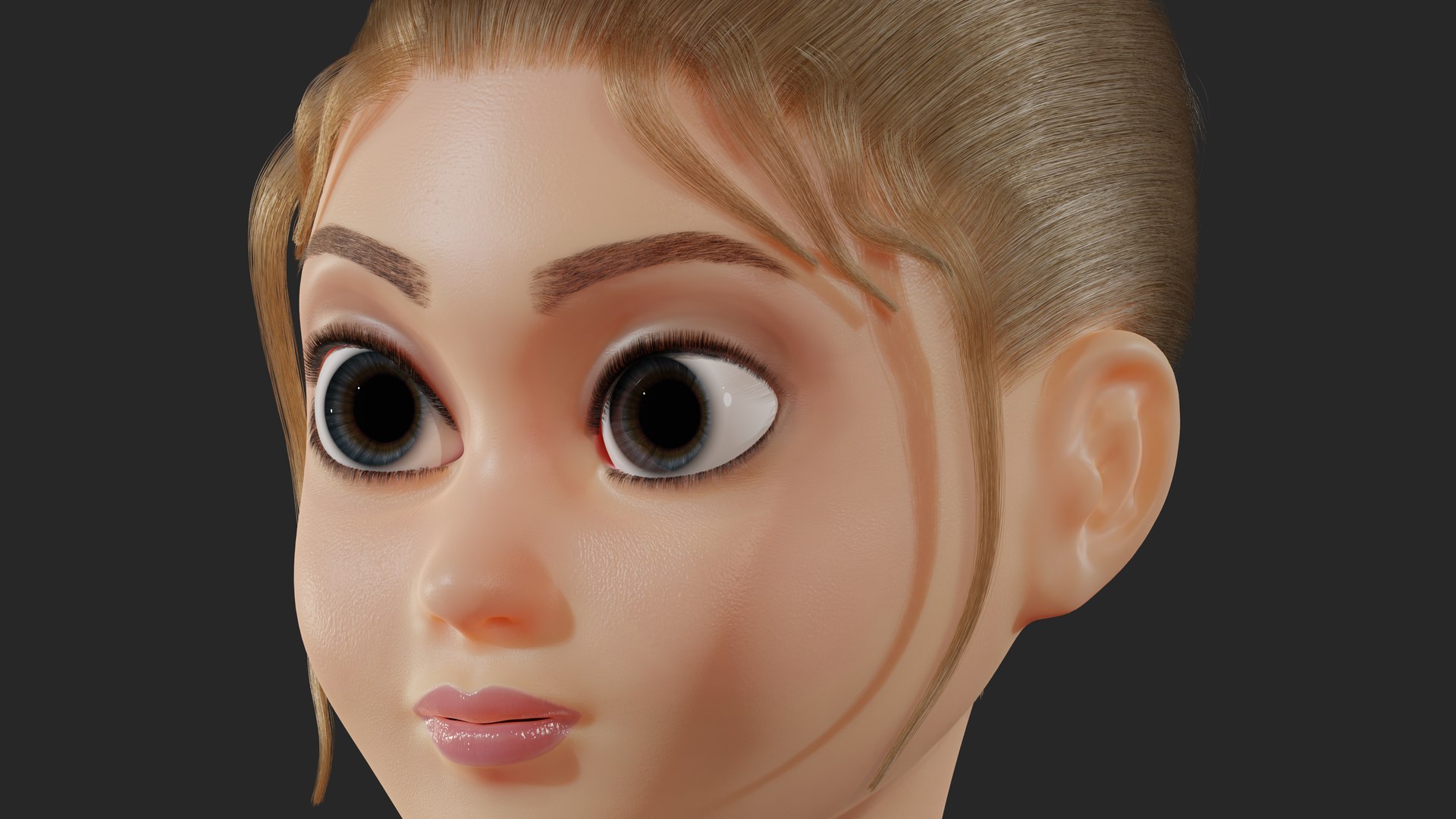 White Female Cartoon Character Michelle 3D Model - TurboSquid 2111905