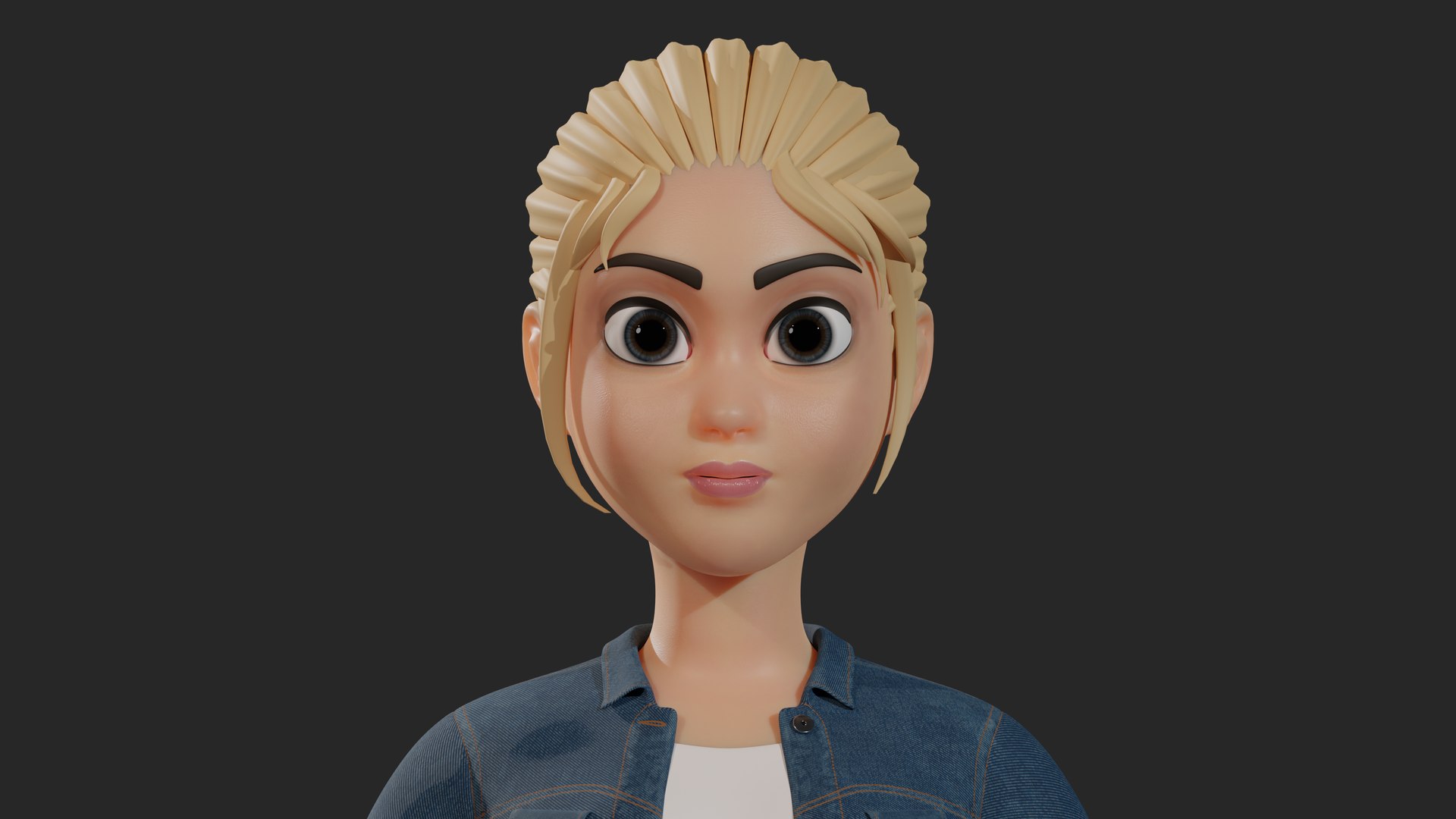 White Female Cartoon Character Michelle 3D Model - TurboSquid 2111905